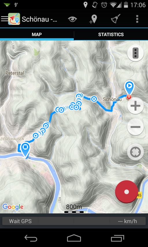 Android: So zeichnest du mit Geo Tracker eine GPS-Route auf!